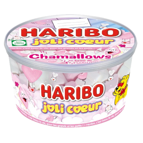 Chamallows joli cœur Boite 400g | HARIBO®